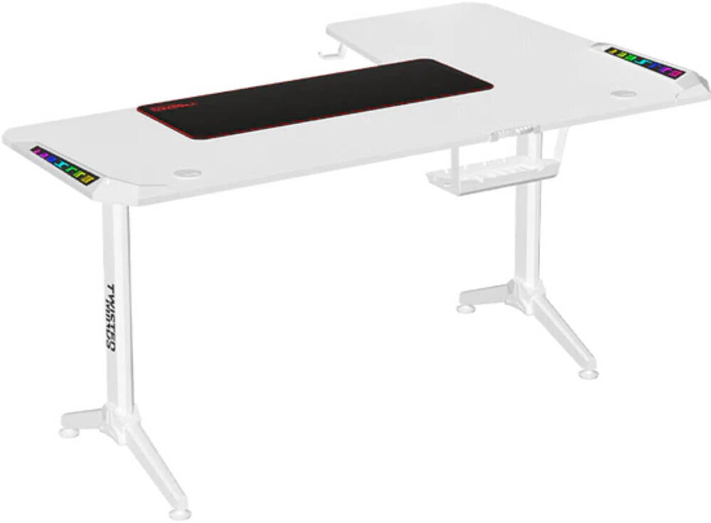 Twisted Minds Warrior L Shaped Left Gaming Desk, 110cm x 70cm x 13.5cm ...