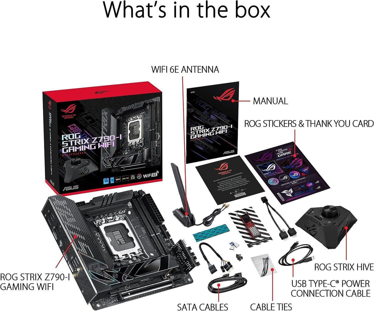 ASUS ROG Strix Z790-I Gaming WiFi 6E DDR5 LGA 1700 mini-ITX gaming mot ...