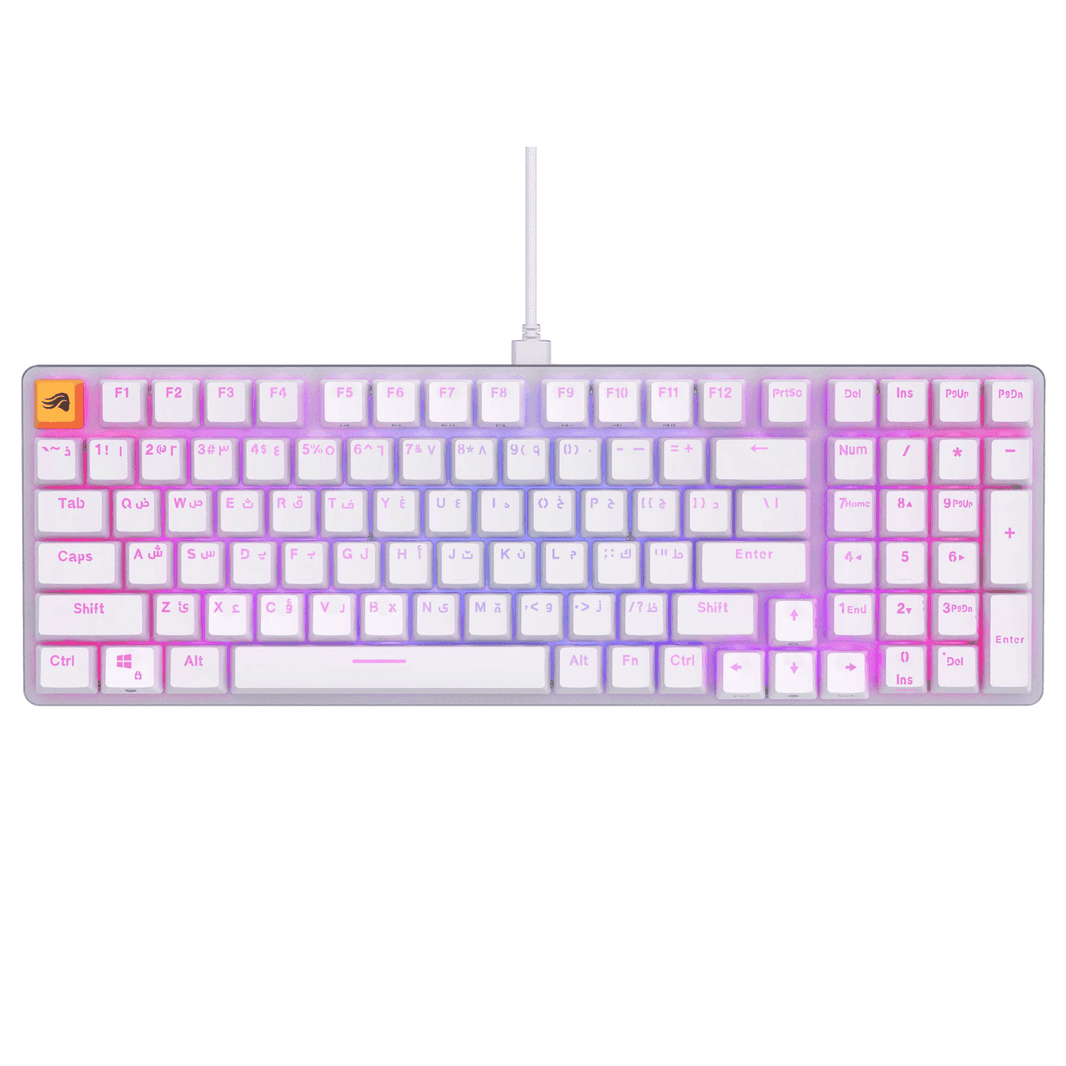 Glorious GMMK2 96% Keyboard Pre-Built -Arabic White - مع احرف عربيه ...
