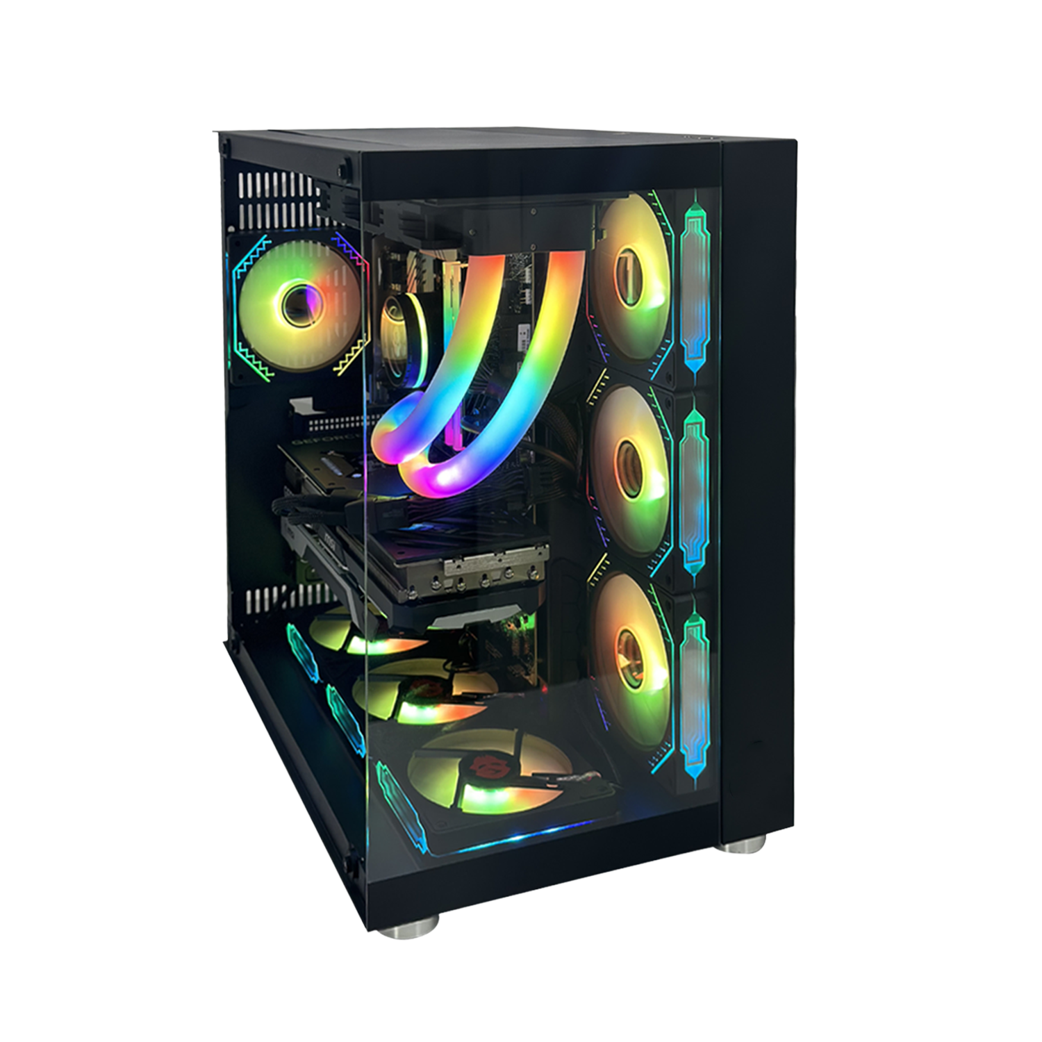 WJCOOLMAN ROBIN 1 7Fan UNI BLACK MID TOWER CASE - كيس – PC BUILDER ...
